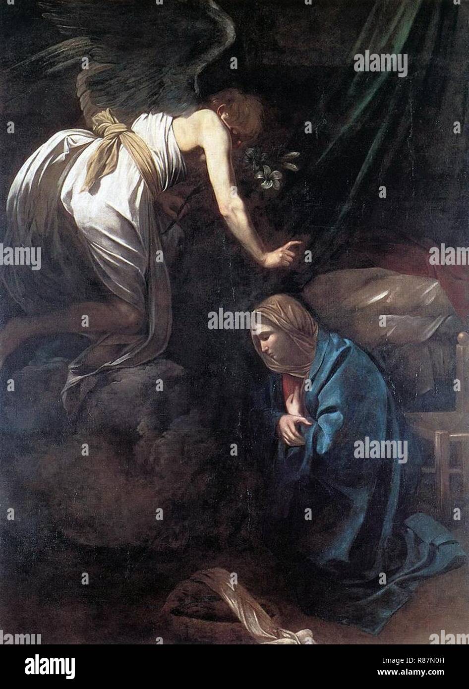 Caravaggio - The Annunciation Stock Photo - Alamy