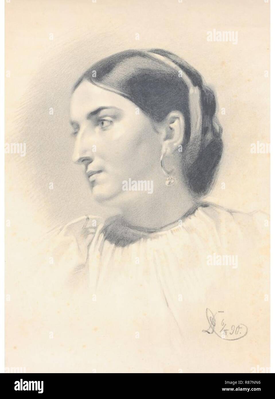 Carl Dörschlag - Junge Rumänin 1890 Stock Photo - Alamy