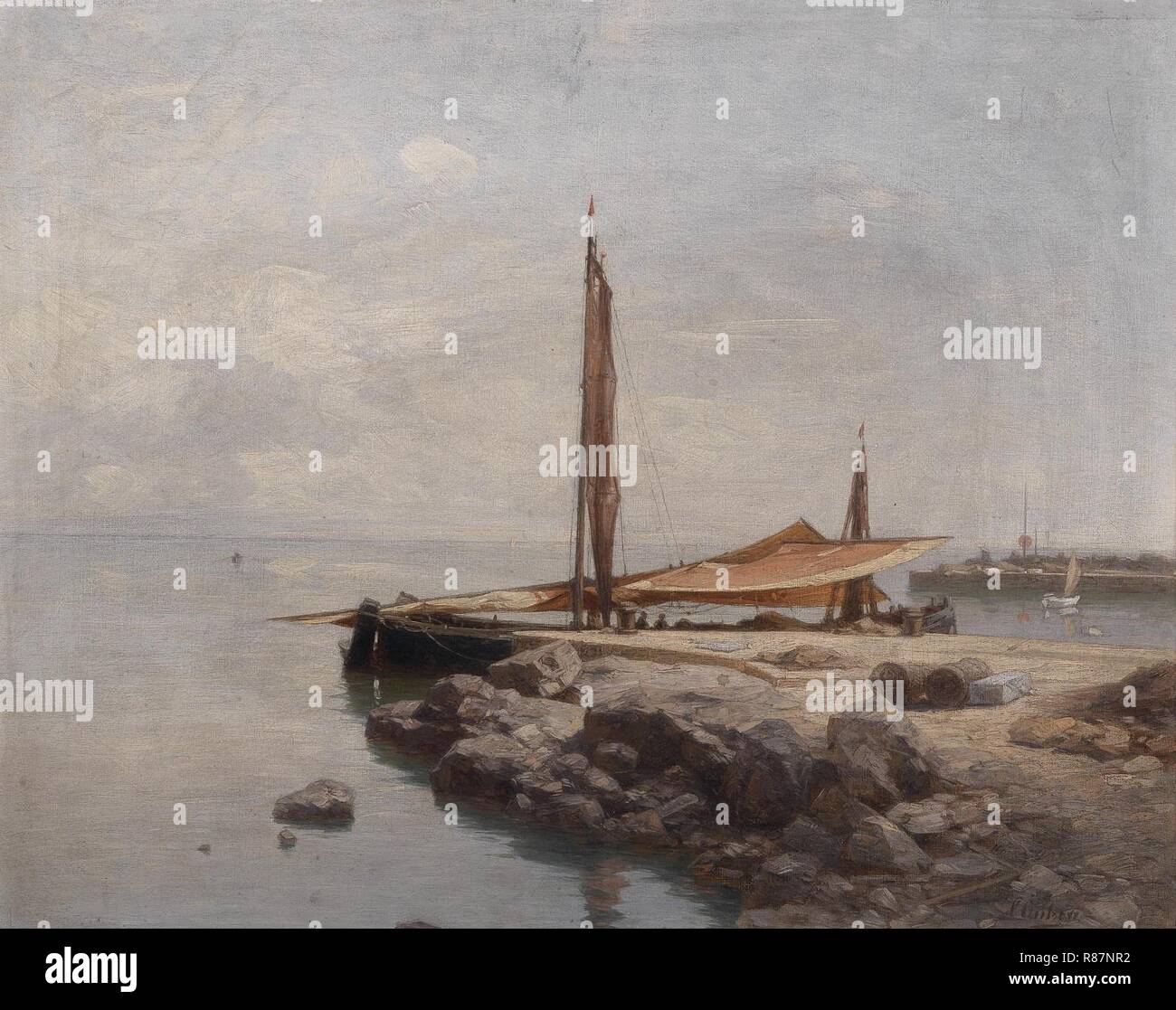 Carl Eduard Onken Motiv aus Voloska bei Abbazia Stock Photo - Alamy