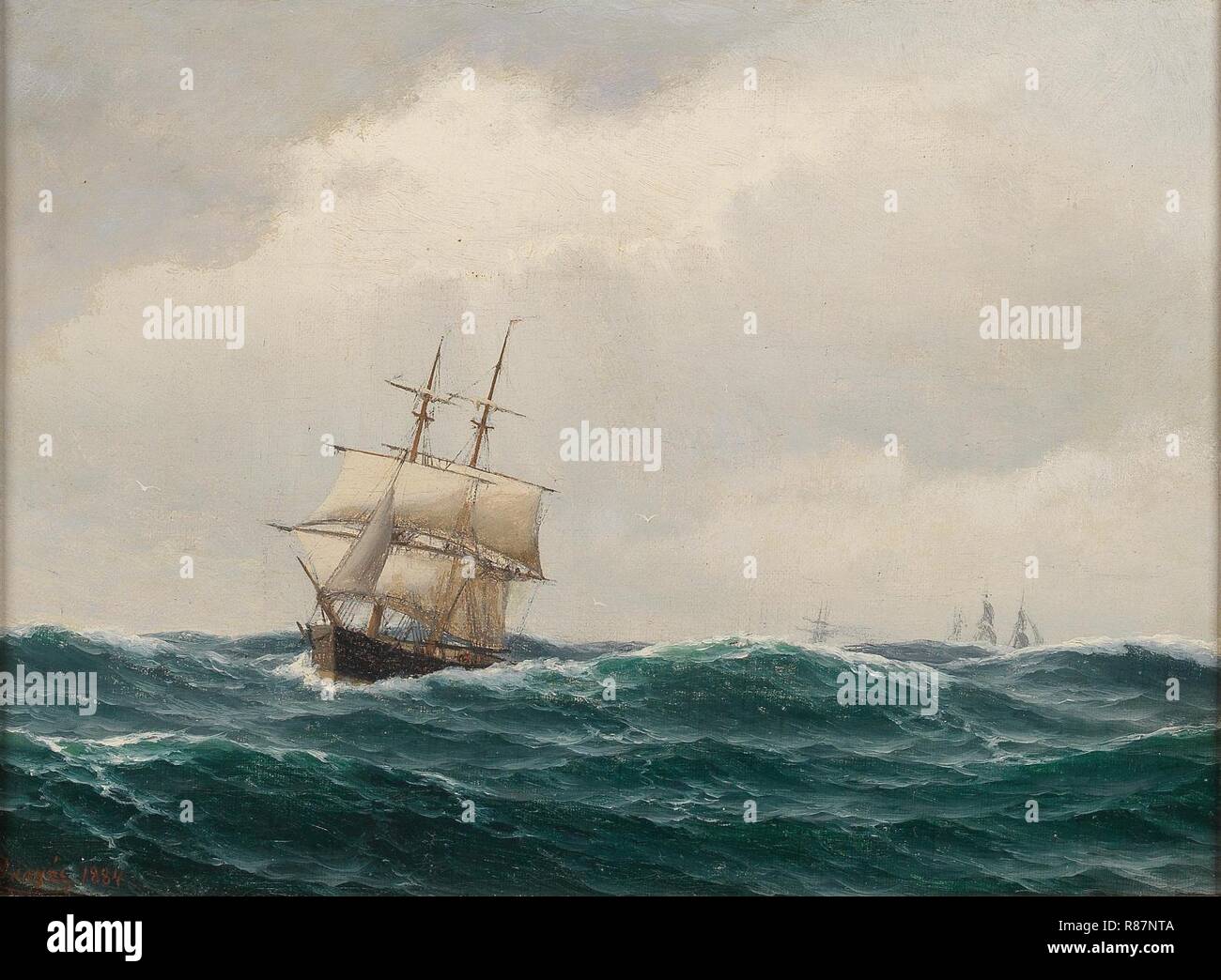 Carl Emil Baagøe - Maritime painting II Stock Photo - Alamy