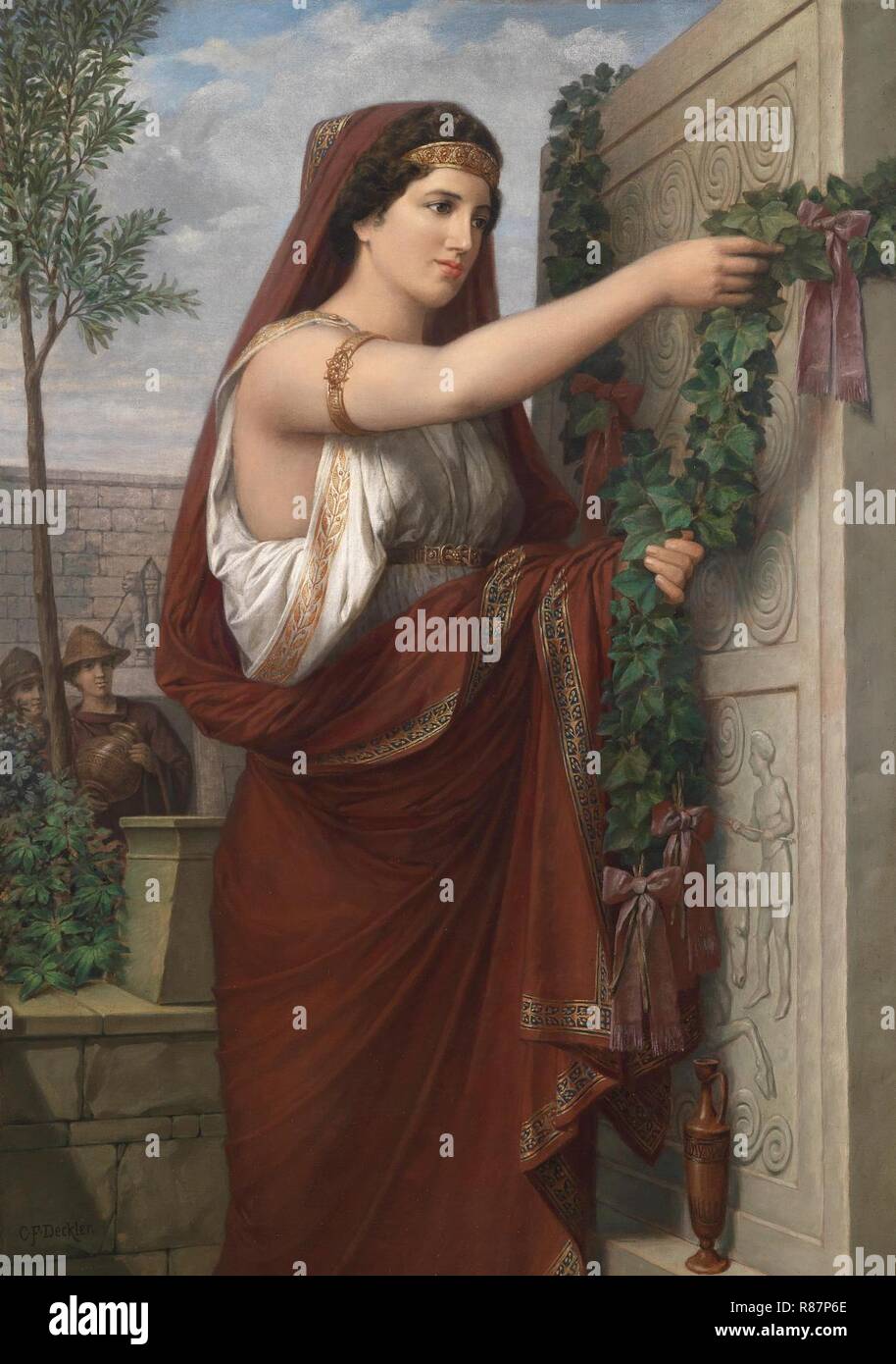 Carl Friedrich Deckler Vestalin mit Efeugirlande Stock Photo - Alamy