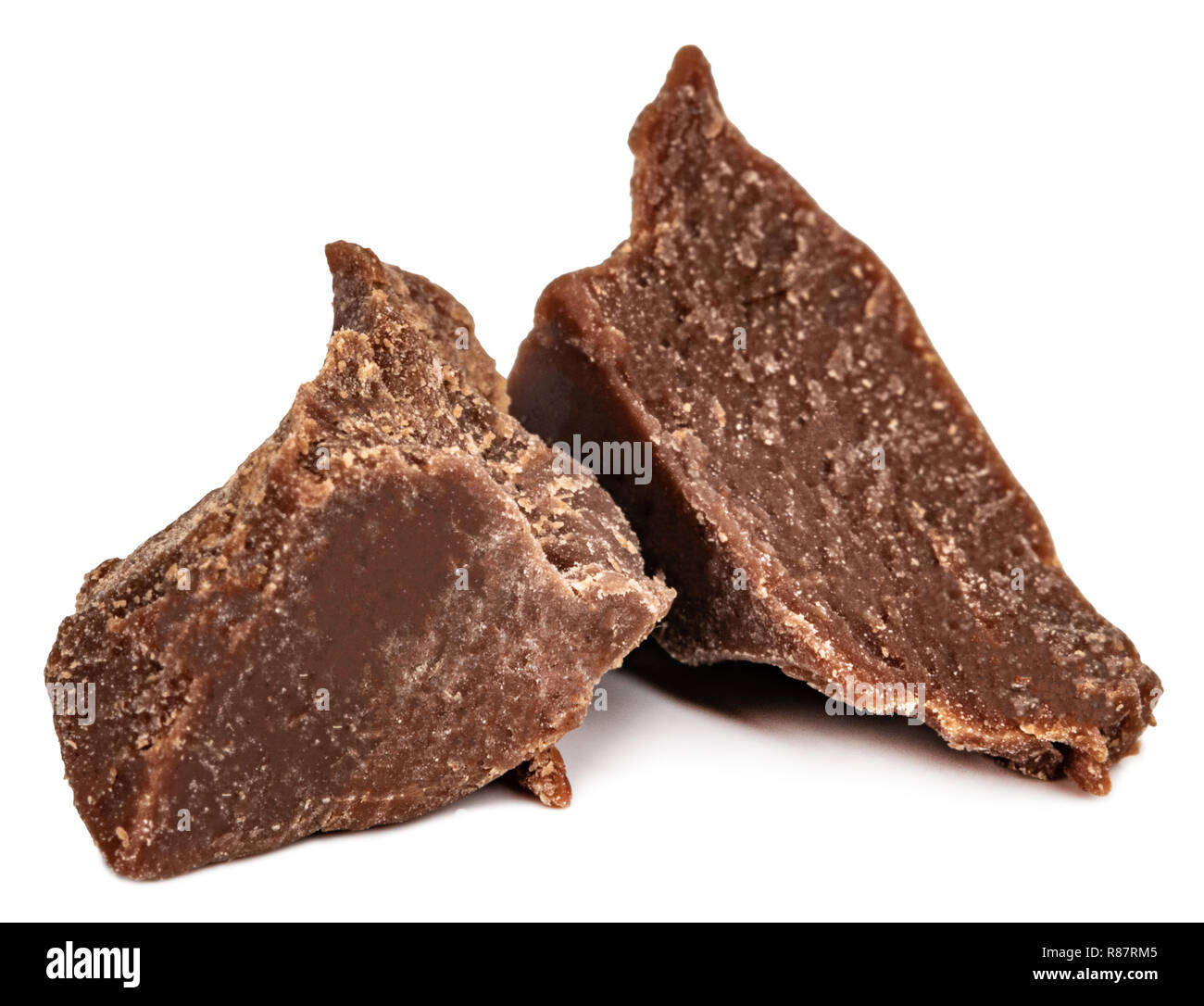 Broken chocolate pieces isolated on white background Stock Photo - Alamy