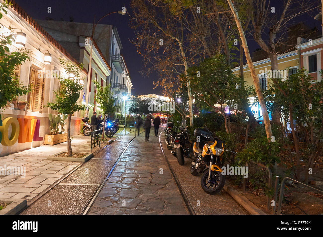 Athens night bars hi-res stock photography and images - Alamy