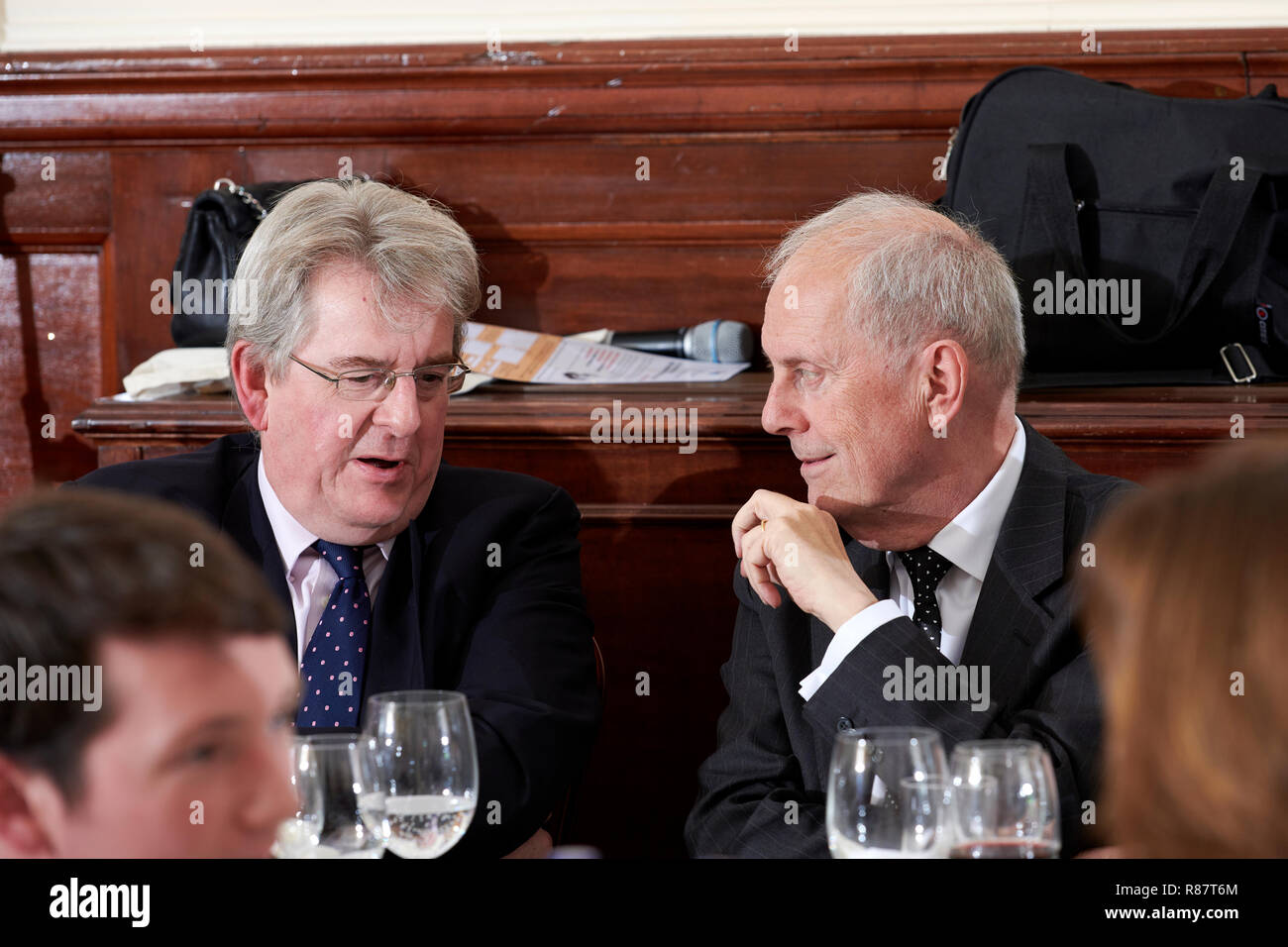 Robert Hardman and Gyles Brandreth at The Oldie Literary Lunch 11/12/18 ...