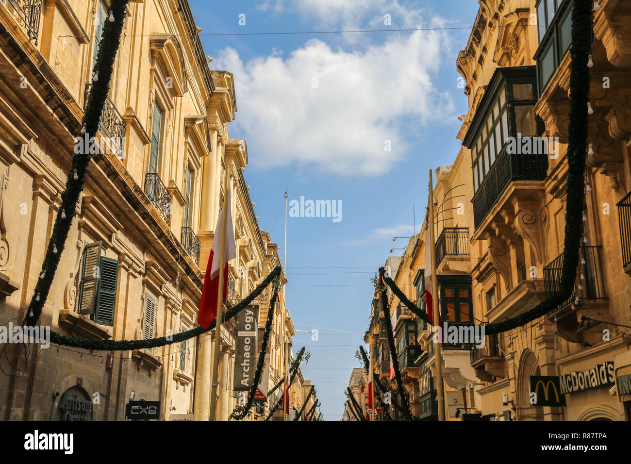 Valletta, Malta - Cityscape photos with buildings, streets Stock Photo ...