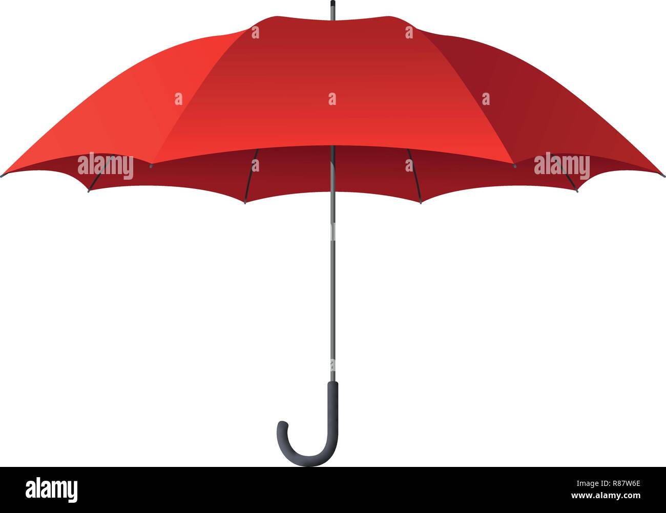 Red umbrella vector illustration isolated on white background Stock ...