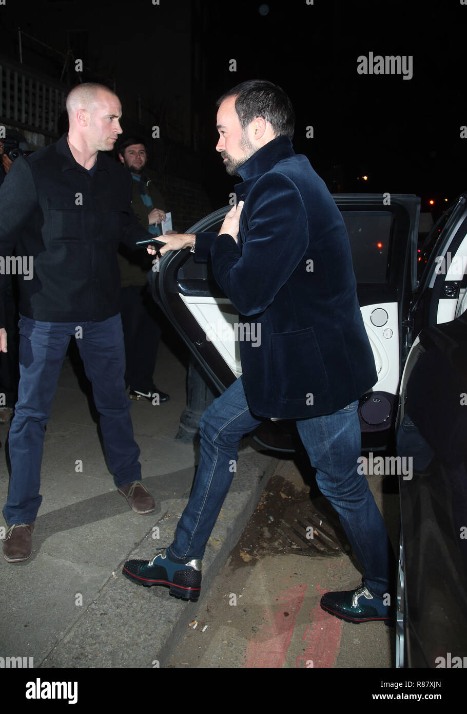 Evgeny Lebedev arrives at a party at the home of Mick Jagger in Chelsea ...