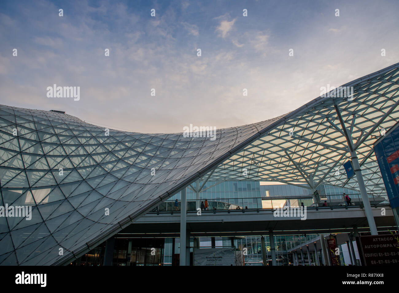 Rho Milano Italy 2 December 2018: Fiera Milano Rho entrance. Fiera ...