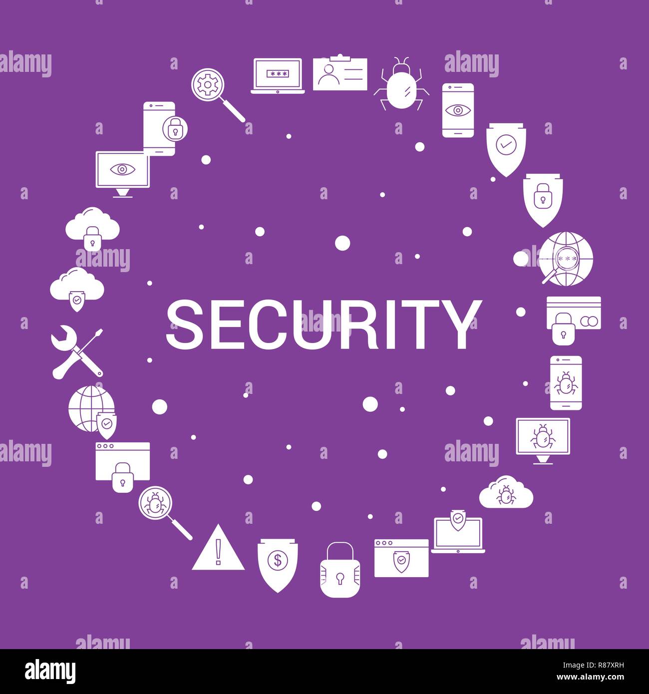 Security Icon Set. Infographic Vector Template Stock Vector Image & Art ...
