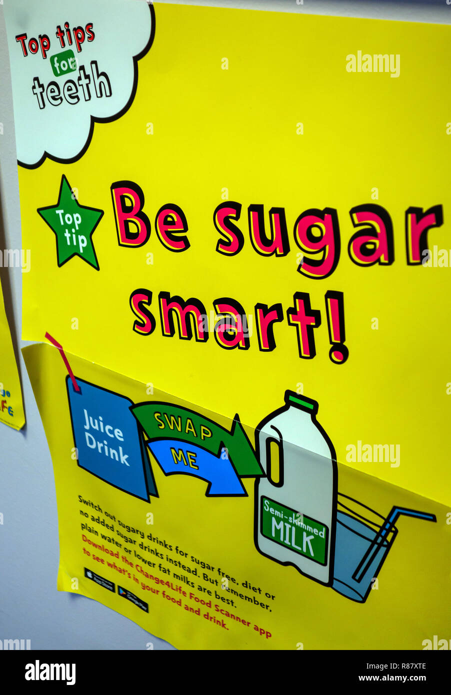 Be Sugar Smart a Childrens Dental advice poster at local Dentist ...