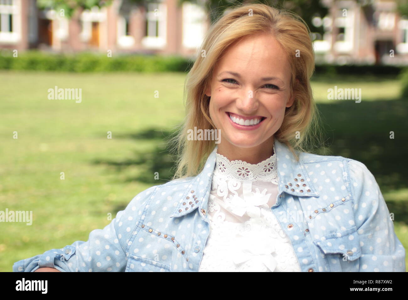 Positive woman perfect skin hi-res stock photography and images - Alamy