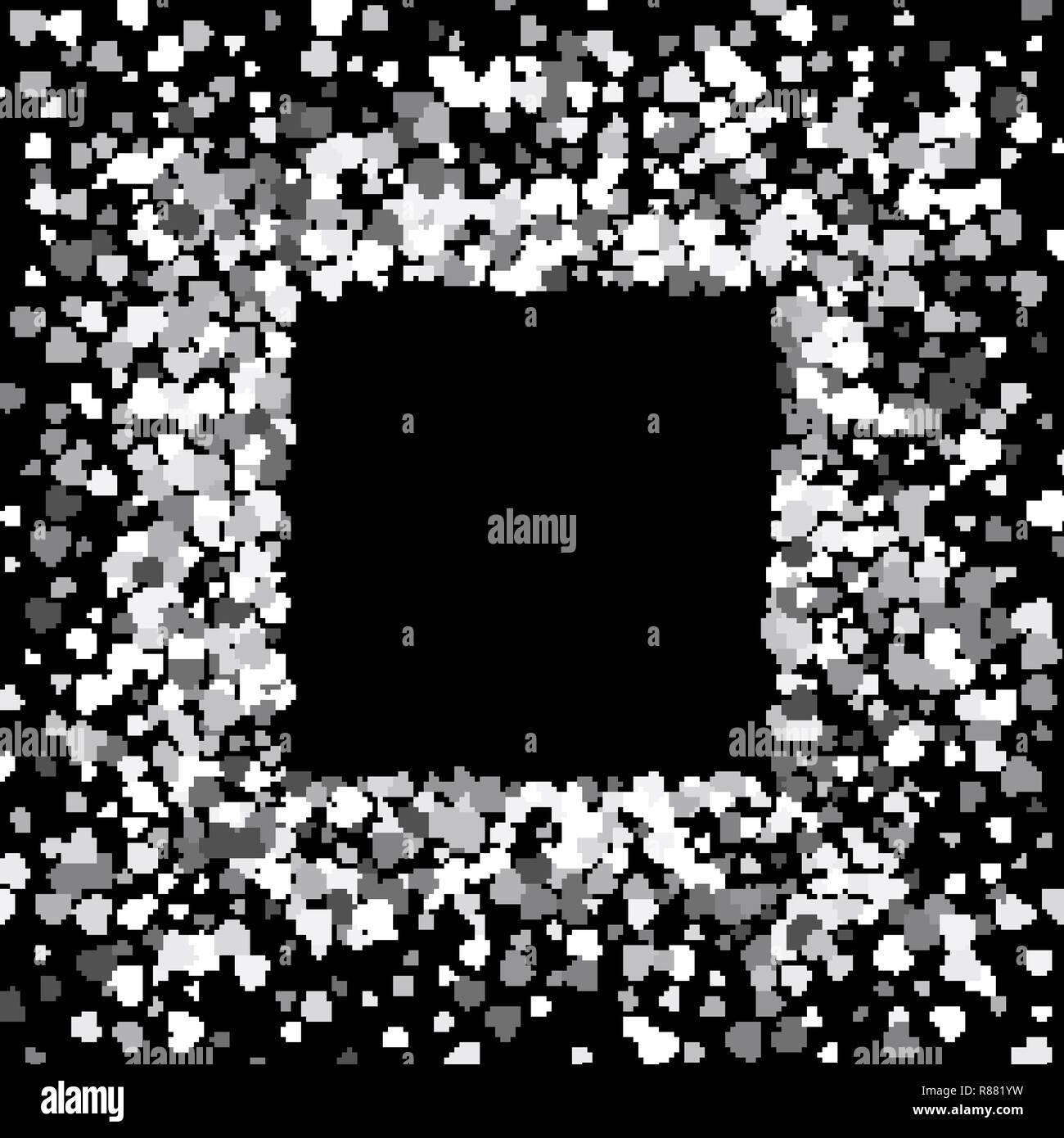 Frame or border of random scatter hearts Stock Vector Image & Art - Alamy