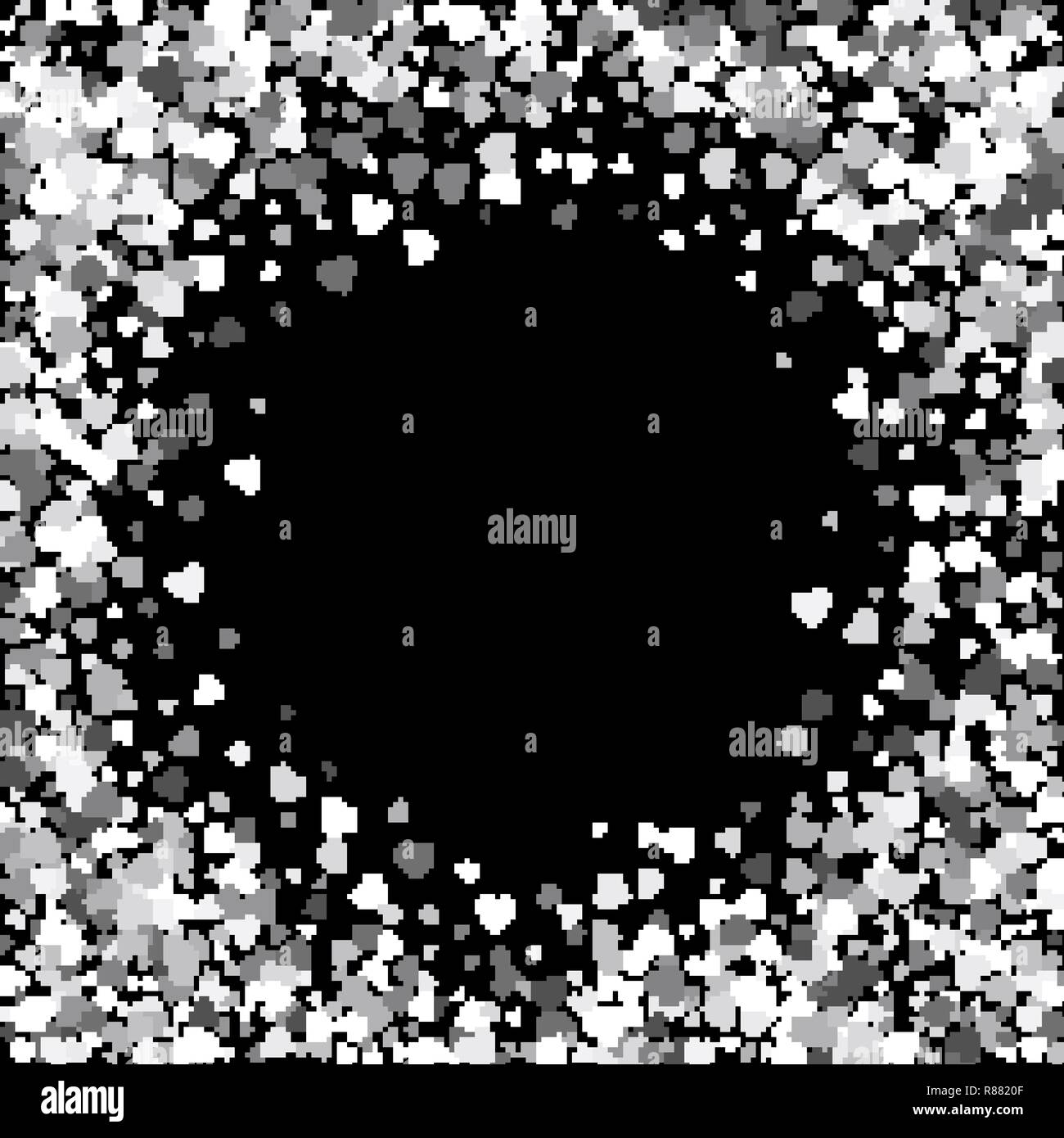 Frame or border of random scatter hearts Stock Vector Image & Art - Alamy
