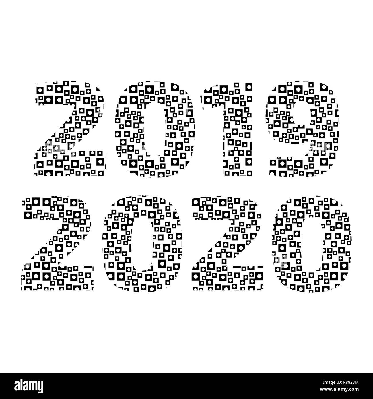 Year 2019 and 2020 signs Stock Vector Images - Alamy