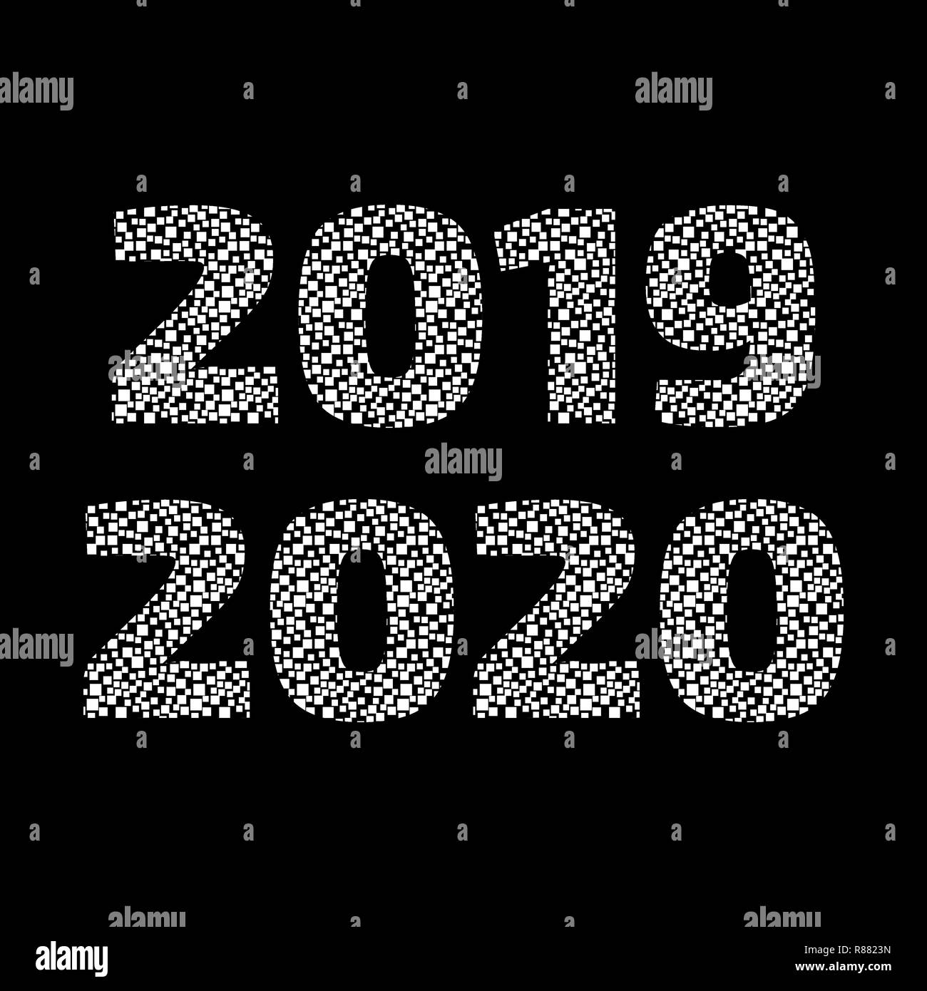 Year 2019 and 2020 signs Stock Vector Images - Alamy