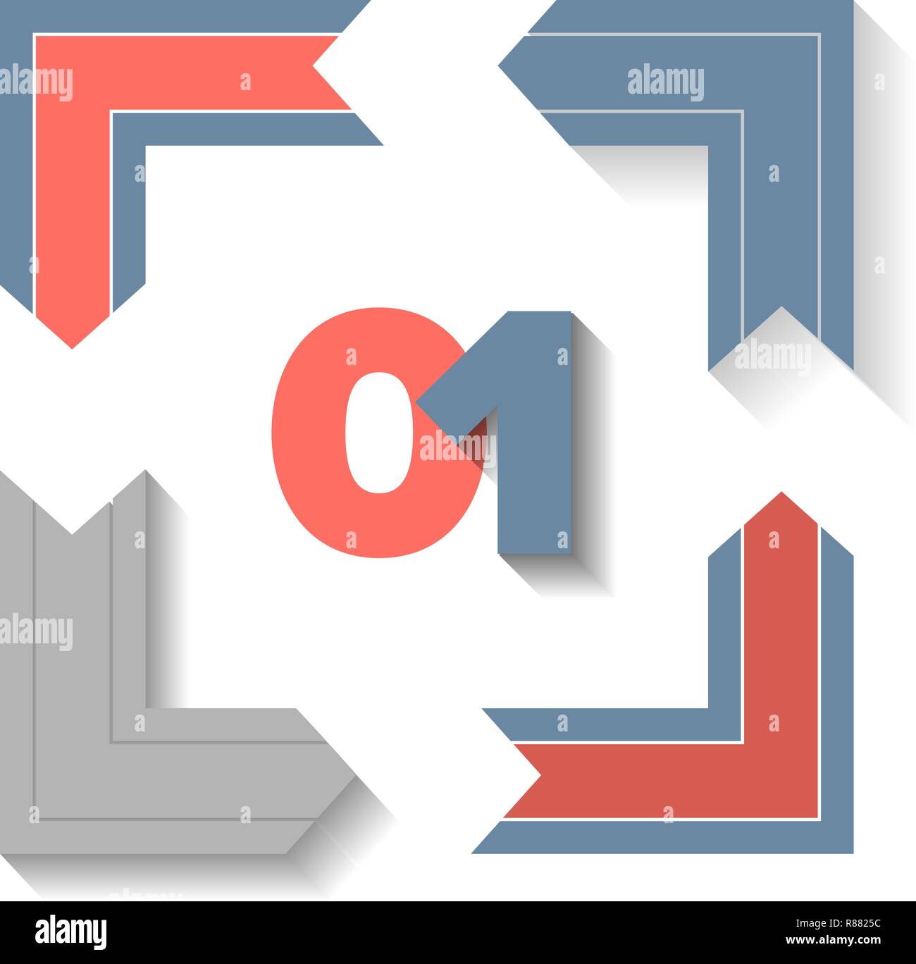 Square infographic element with sample digits Stock Vector Image & Art ...