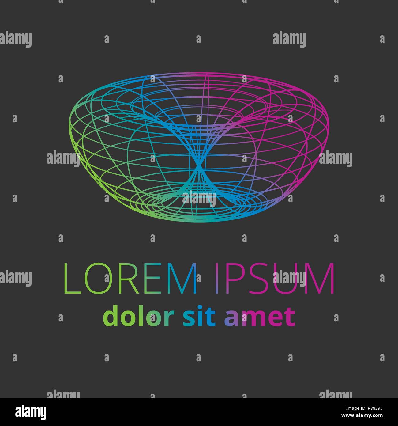 Abstract tor vector logo on the black background Stock Vector Image ...