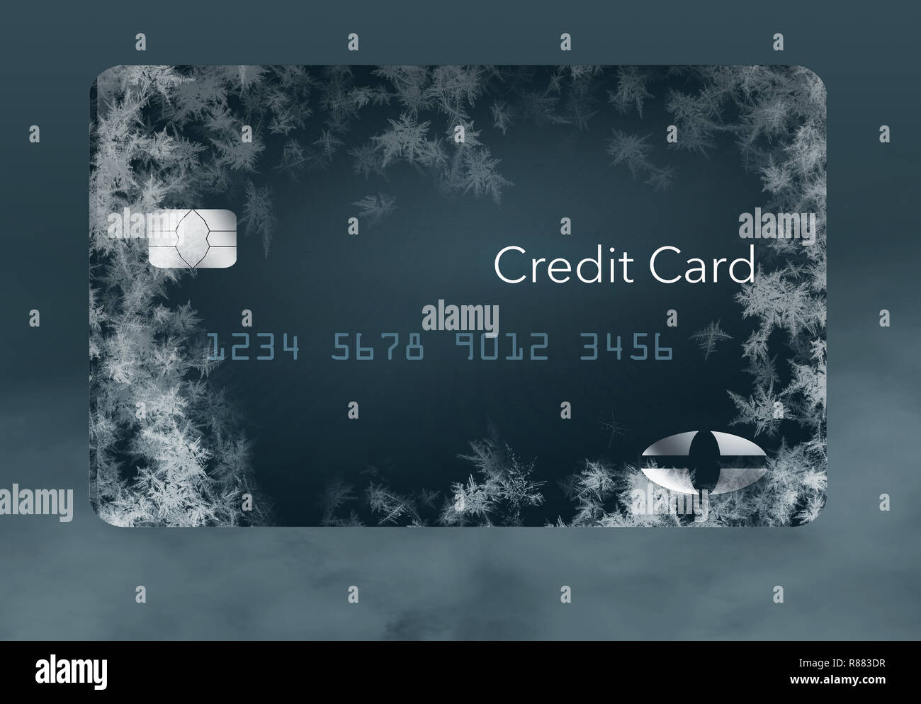 Frost covered credit cards illustrate putting a credit freeze on a ...