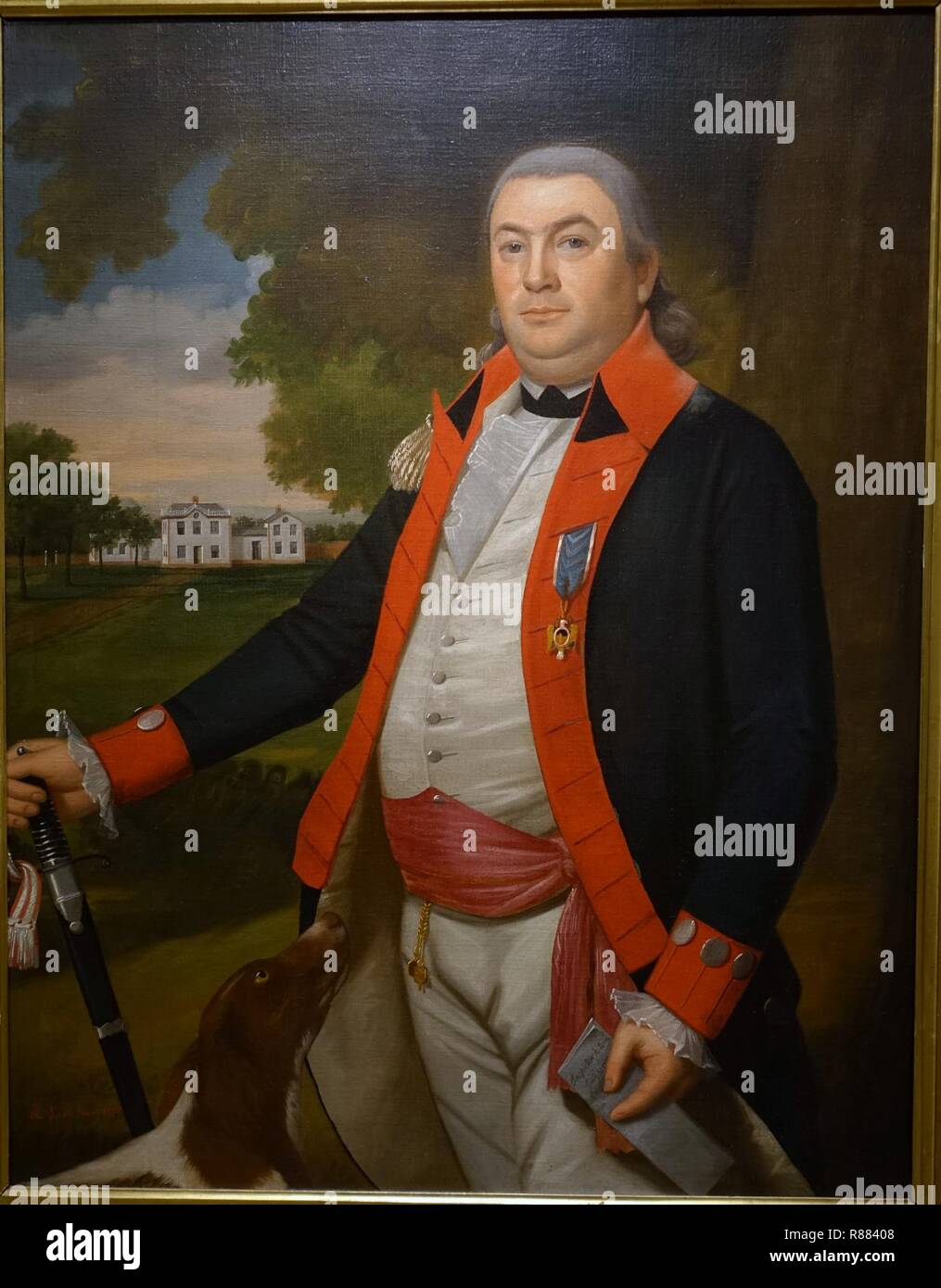 Captain John Pratt by Ralph Earl, with Middletown, Connecticut town ...