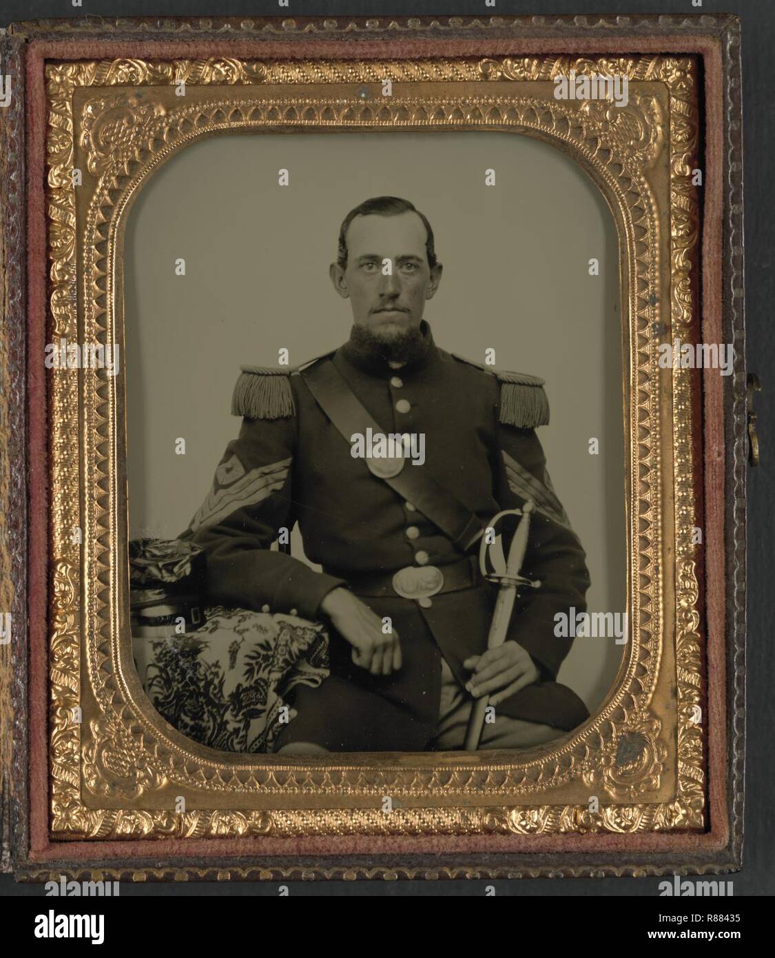 Captain Otis A. Baker of Co. A, 1st Rhode Island Infantry Regiment; Co ...