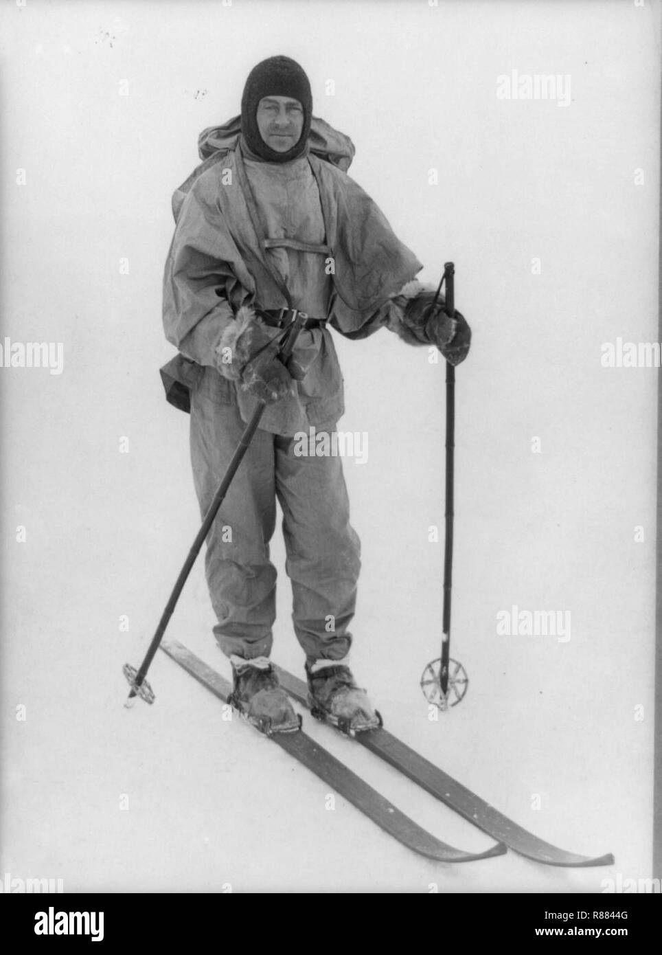 Captain Robert F. Scott on skis - H.G.P Stock Photo - Alamy