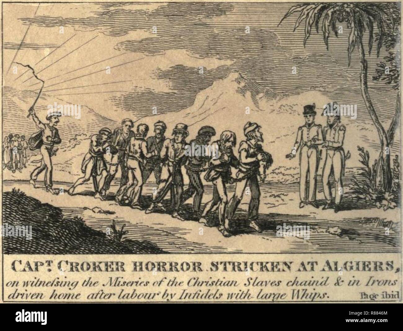 Captain walter croker horror stricken at algiers 1815 Stock Photo - Alamy