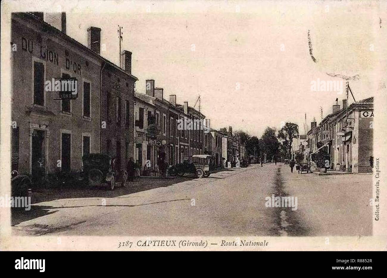 Captieux - route nationale 1 Stock Photo - Alamy