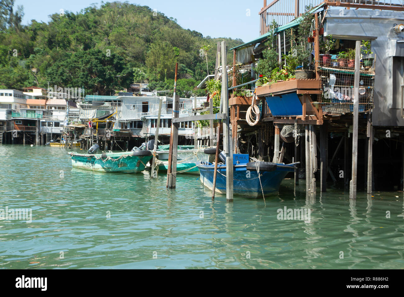 Color, landscape photos of Tai O fishing village on Lantau Island, Hong ...