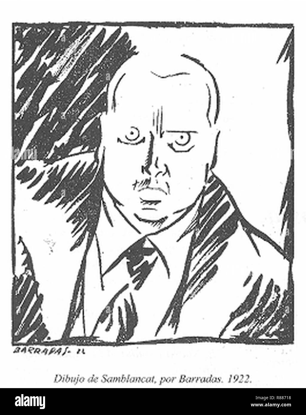 Caricatura de Ángel Samblancat de Barradas 1922 Stock Photo - Alamy