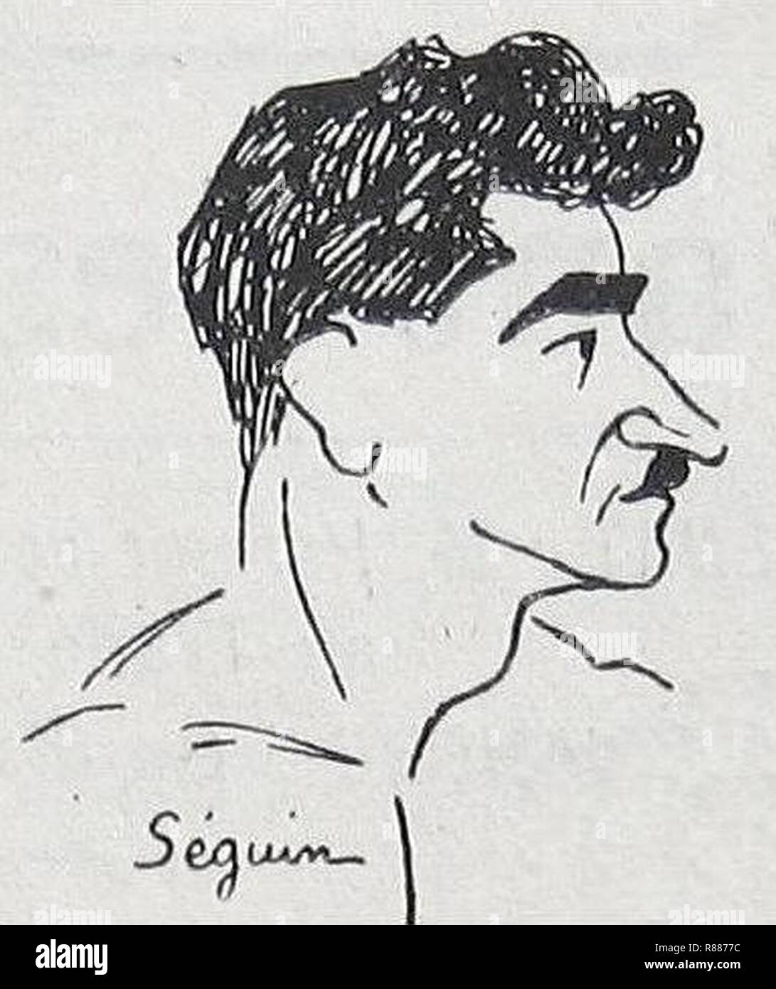 Caricature d'Albert Seguin par Léon Delarbre (début des années 1920 ...