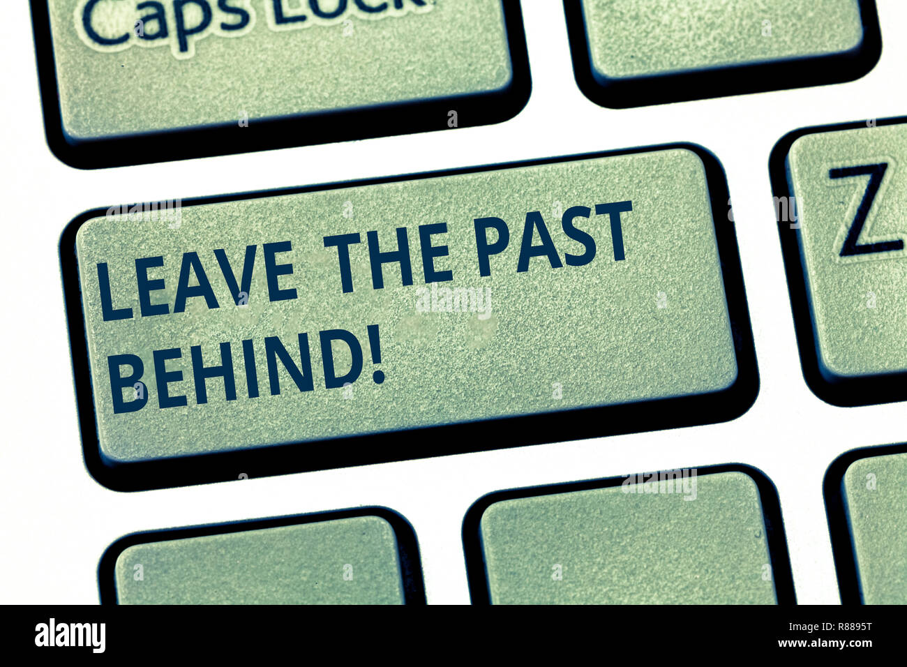 Text sign showing Leave The Past Behind. Conceptual photo Do not look ...