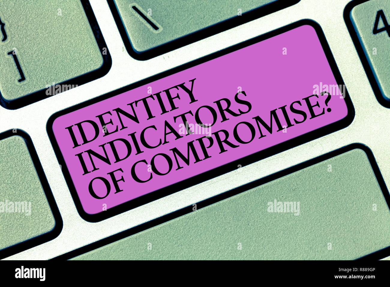 Text sign showing Identify Indicators Of Compromise. Conceptual photo ...