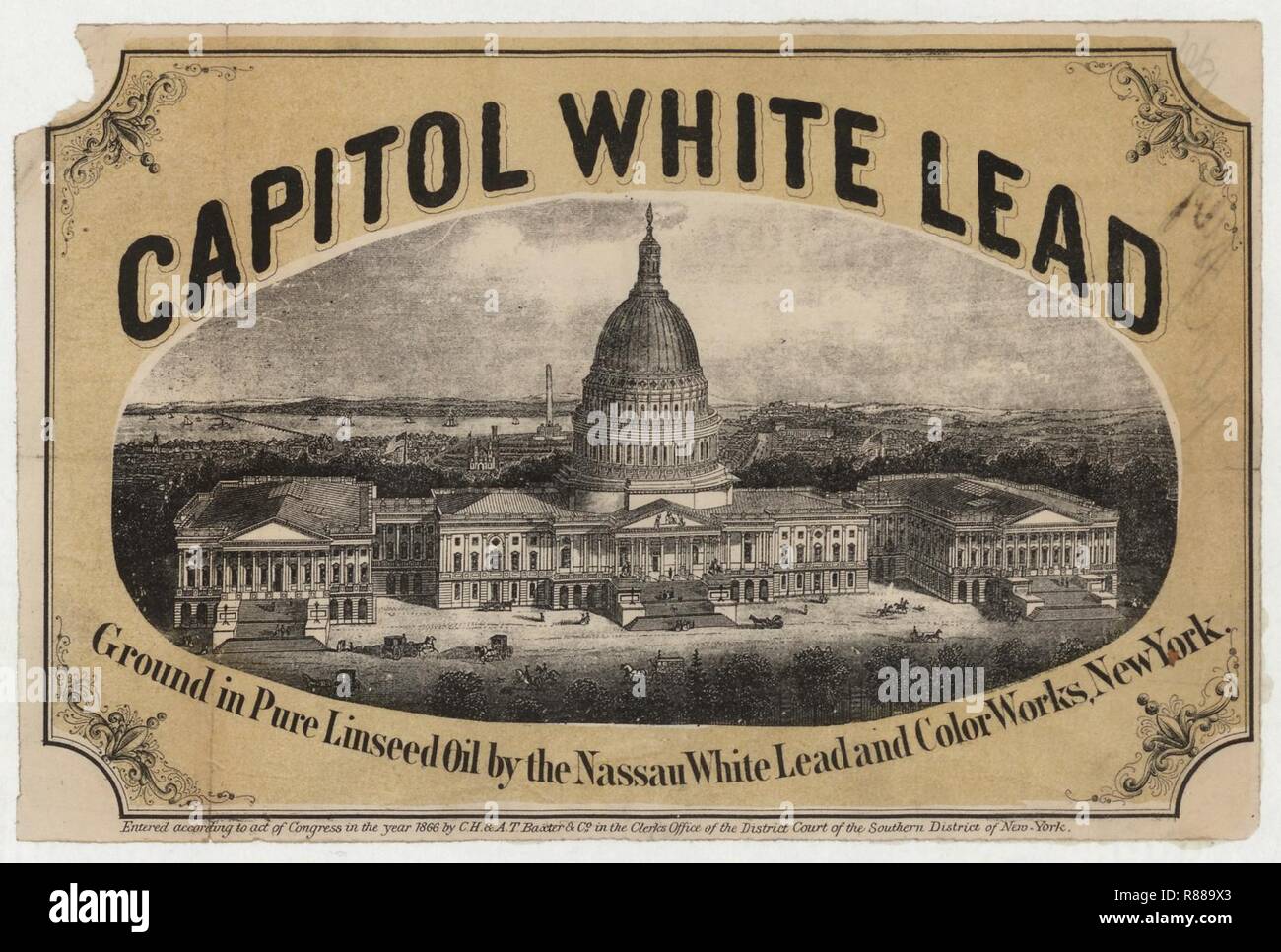 Capitol white lead - Ground in pure linseed oil by the Nassau White ...