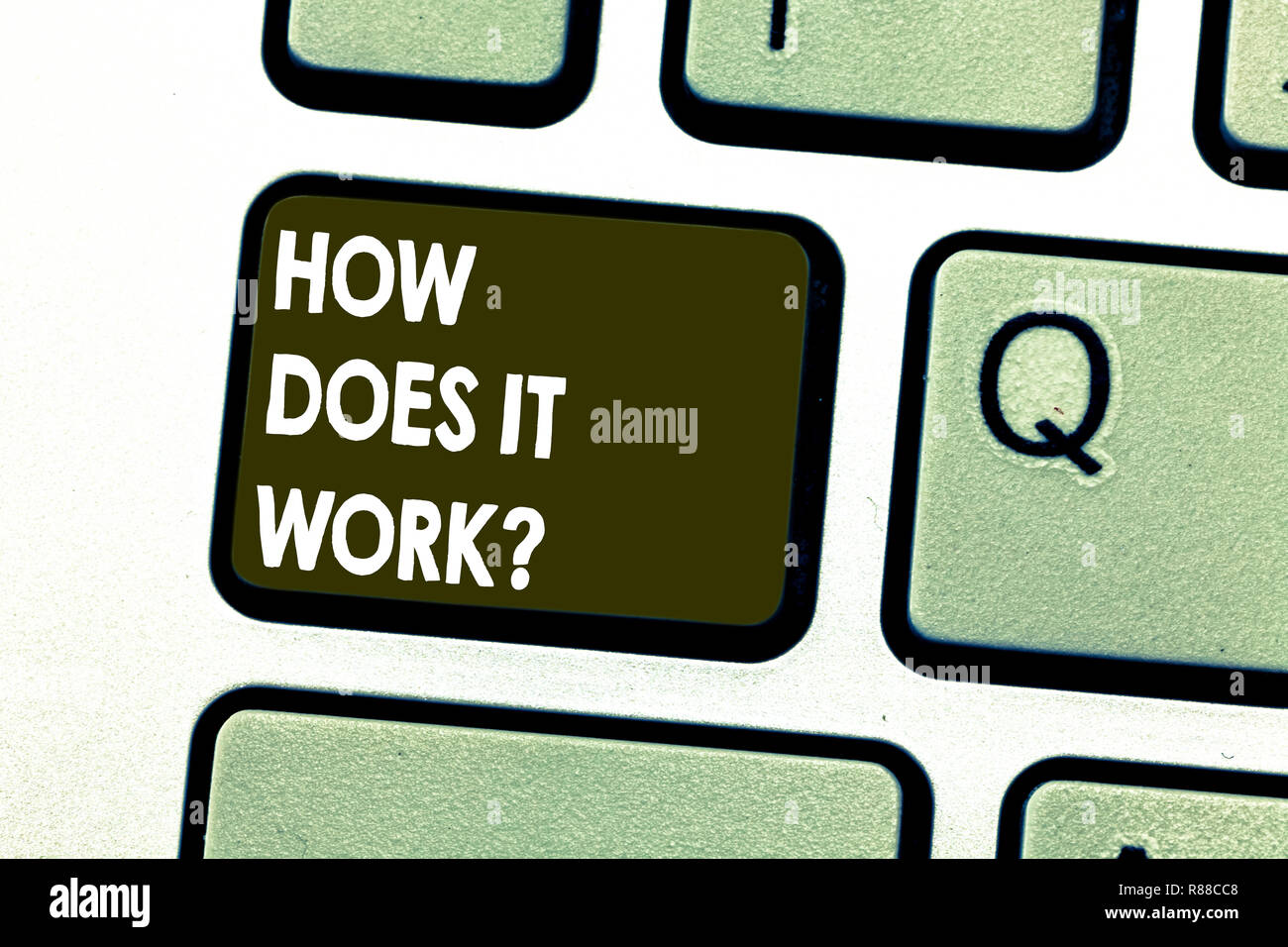 Text sign showing How Does It Workquestion. Conceptual photo ...