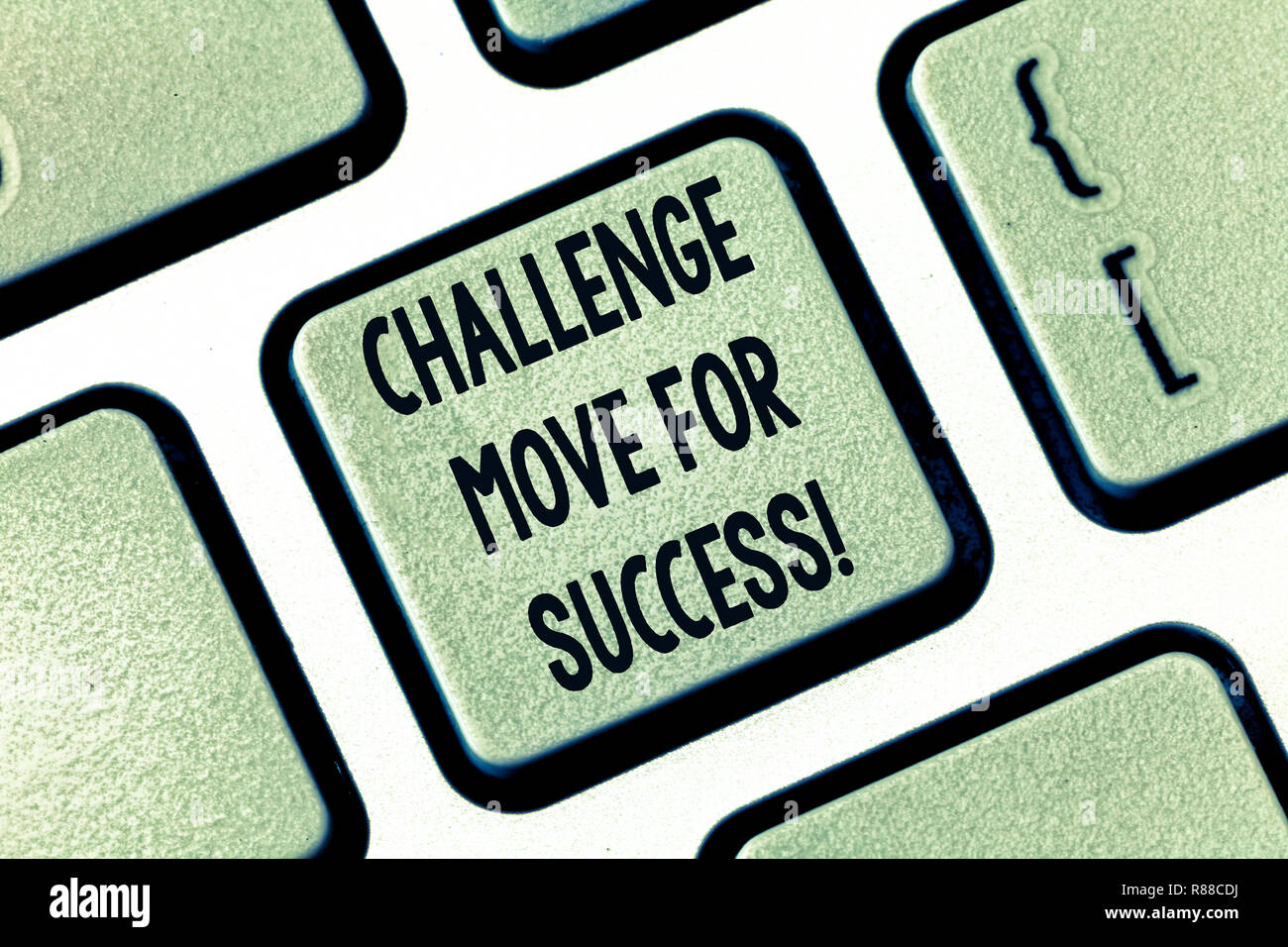Text sign showing Challenge Move For Success. Conceptual photo ...