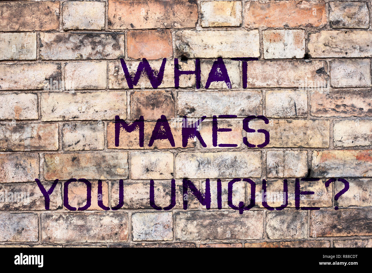 Handwriting text What Makes You Unique. Concept meaning Things that ...
