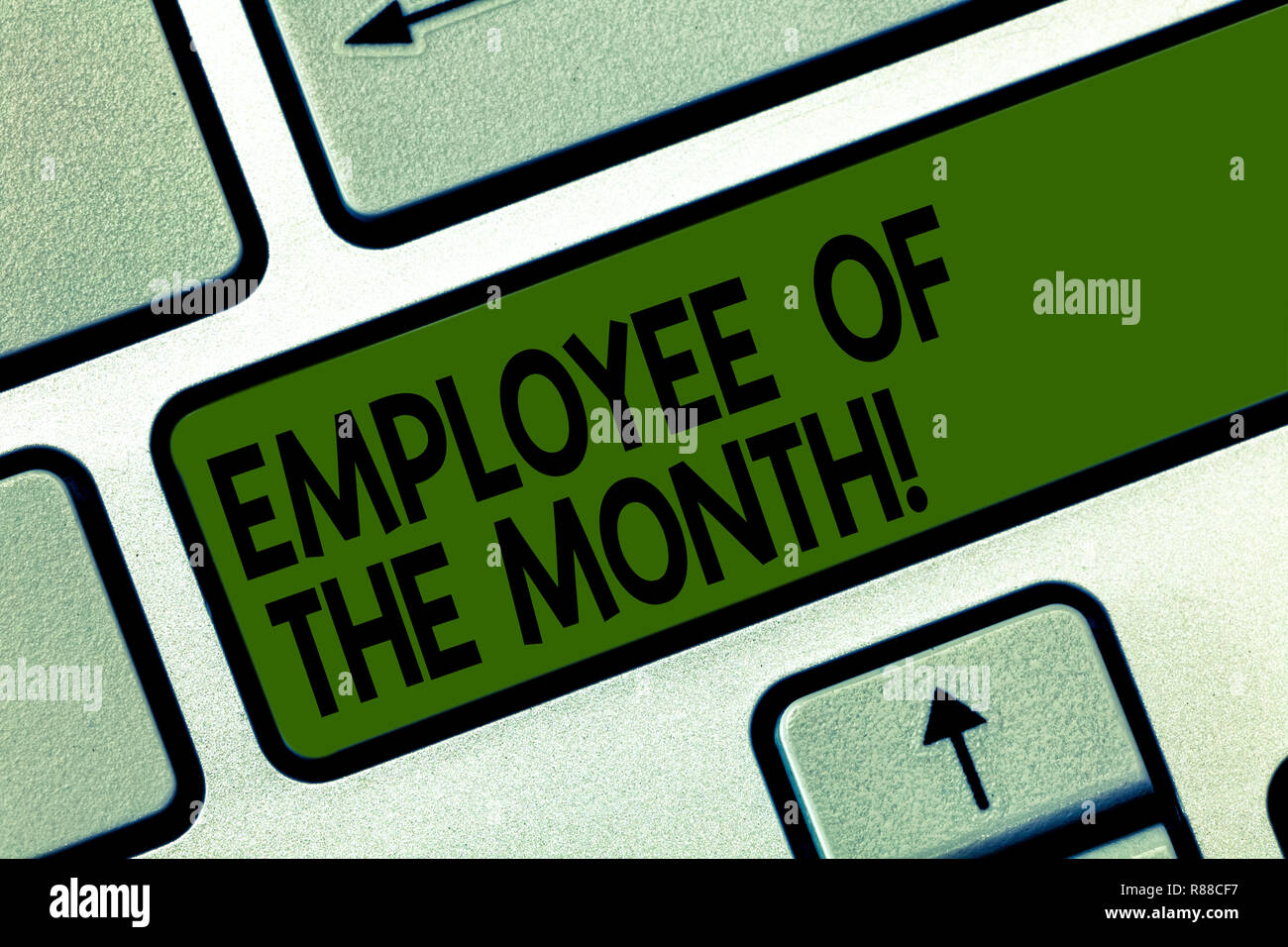 Writing note showing Employee Of The Month. Business photo showcasing ...