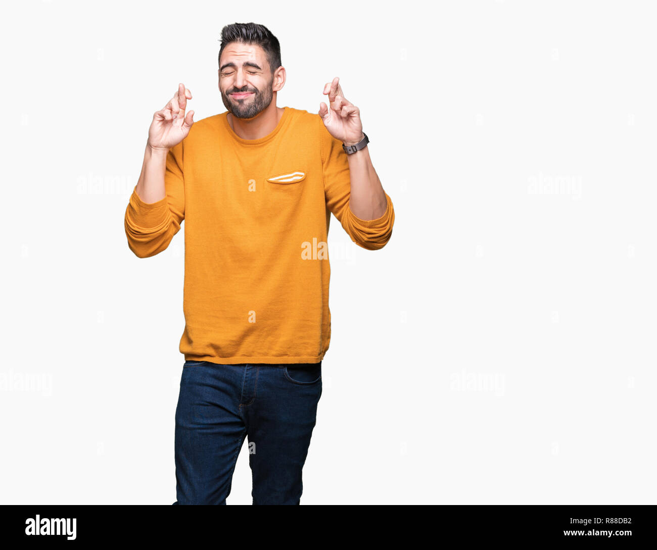 Superstitious gesture Cut Out Stock Images & Pictures - Alamy