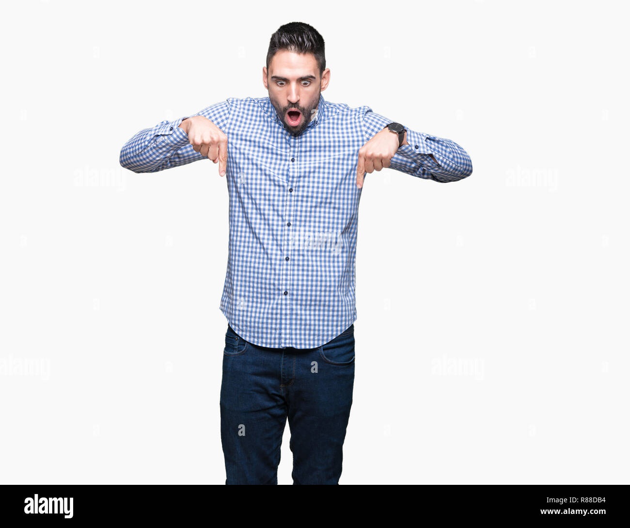 Person pointing down hi-res stock photography and images - Alamy