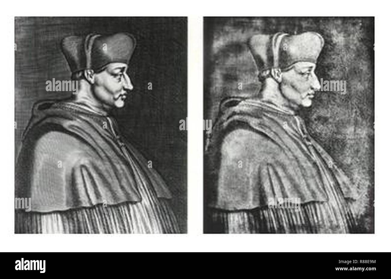 Cardinal Georges D'Amboise Heliograph Engraving Joseph Niepce Stock ...