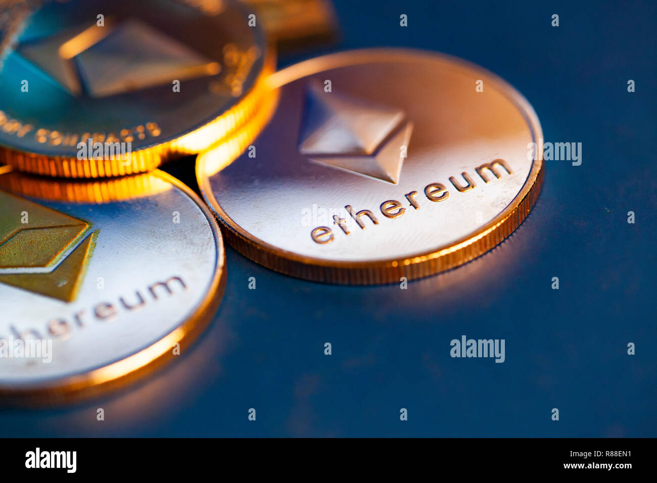 Cryptocurrency golden coin hi-res stock photography and images - Alamy