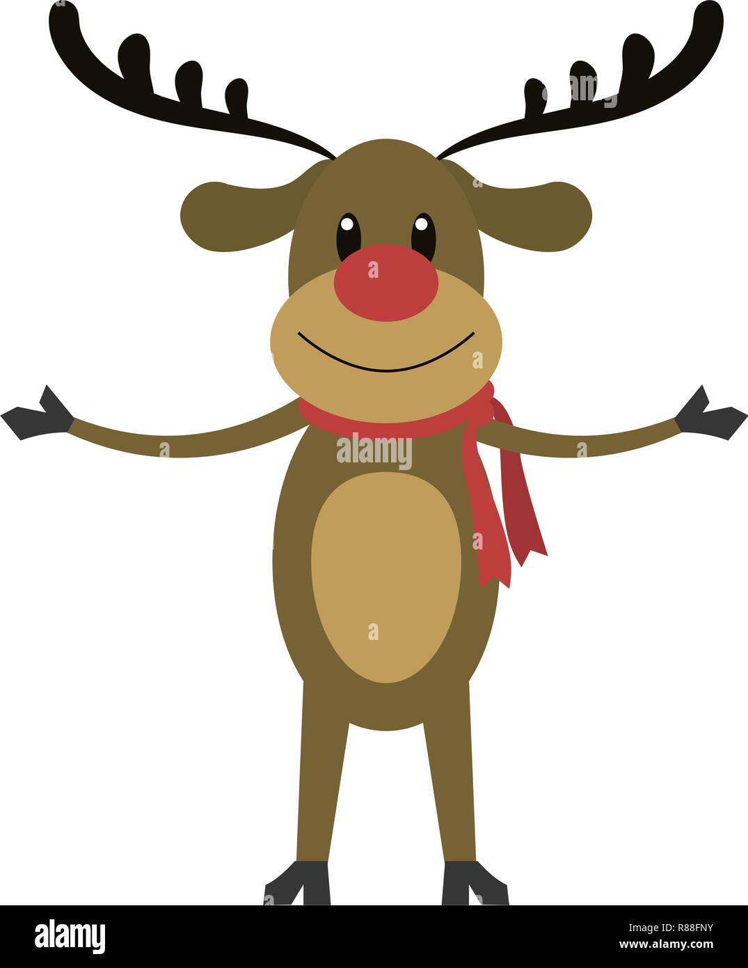 Christmas reindeer cartoon Stock Vector Image & Art - Alamy