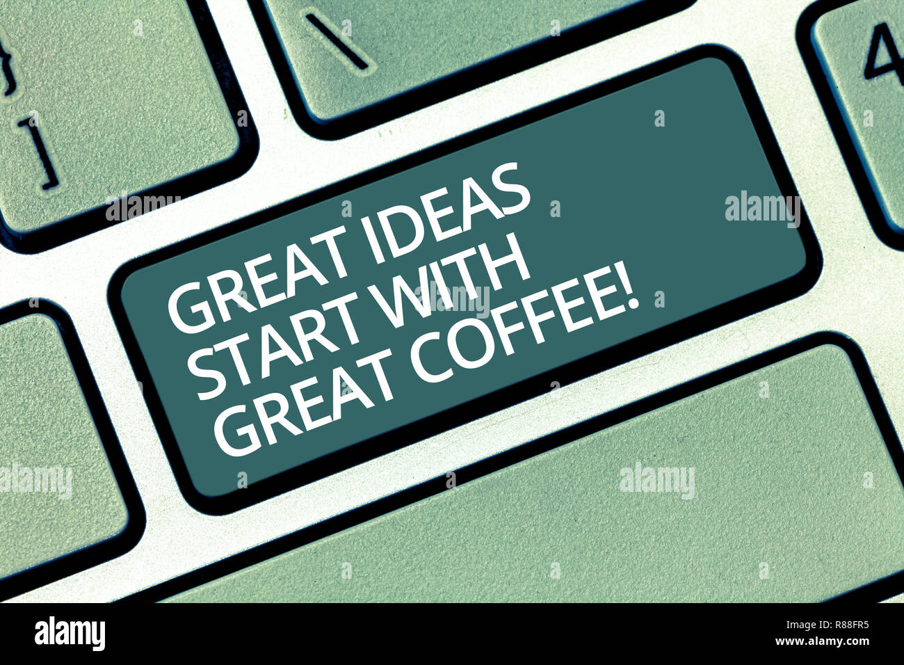 Great ideas start with great coffee hi-res stock photography and images ...