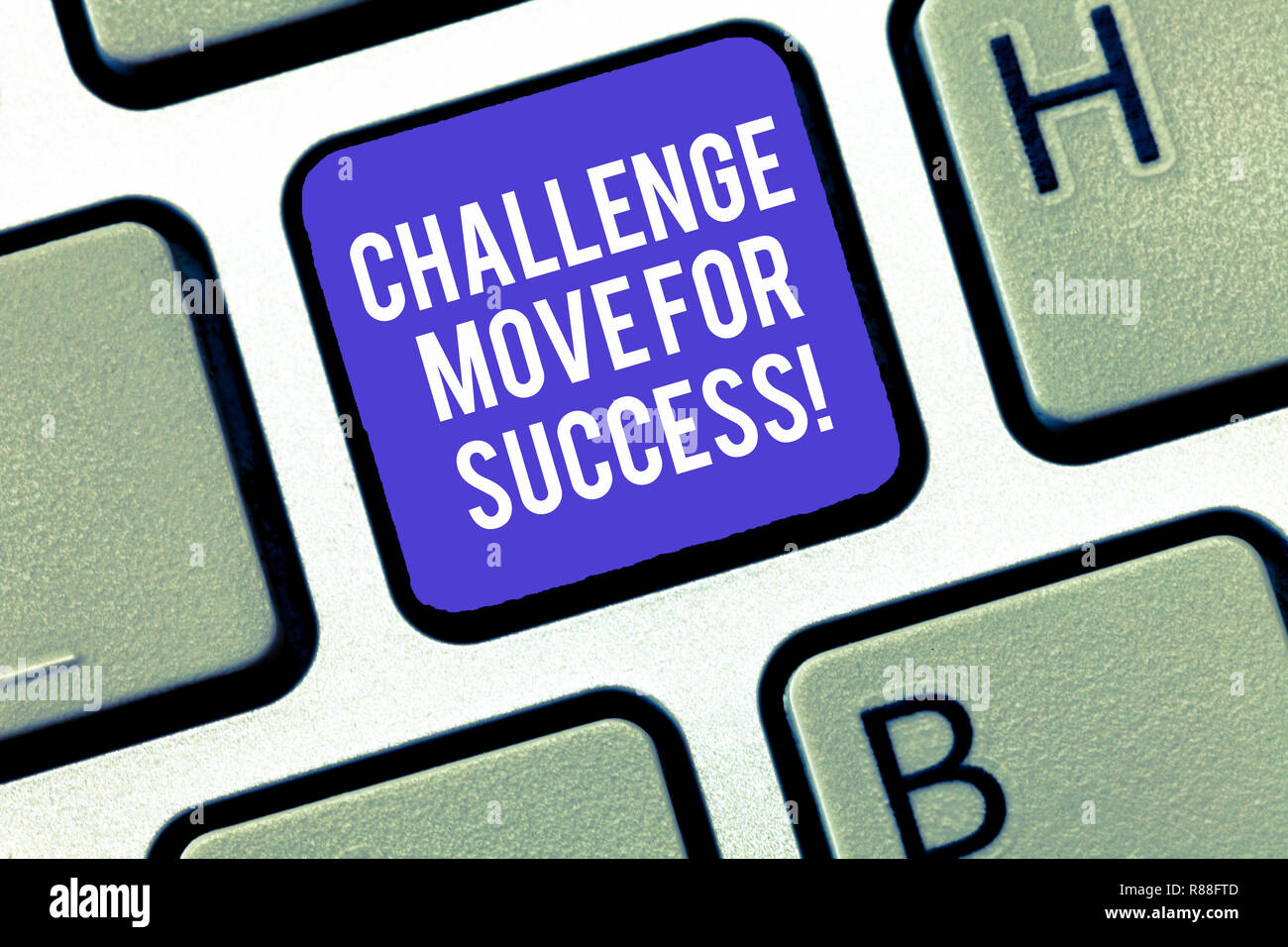 Writing note showing Challenge Move For Success. Business photo ...