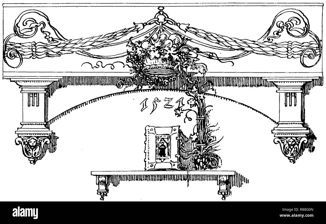 Carl Larsson illustration Anno Domini 1534 01 Stock Photo - Alamy