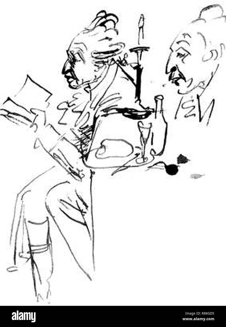 Carl Michael Bellman drawn by Johan Tobias Sergel around 1790 Stock ...