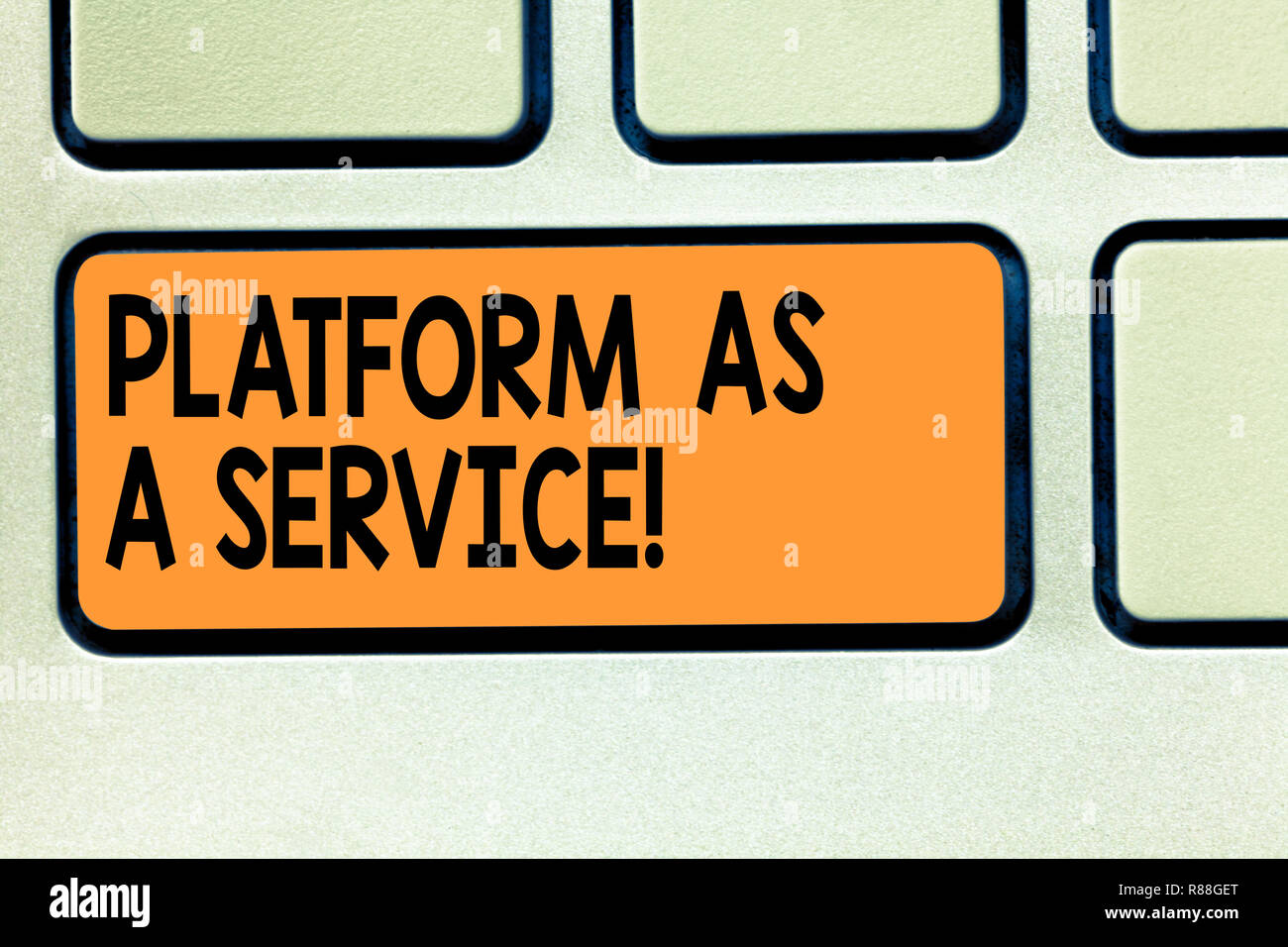 Conceptual hand writing showing Platform As A Service. Business photo ...