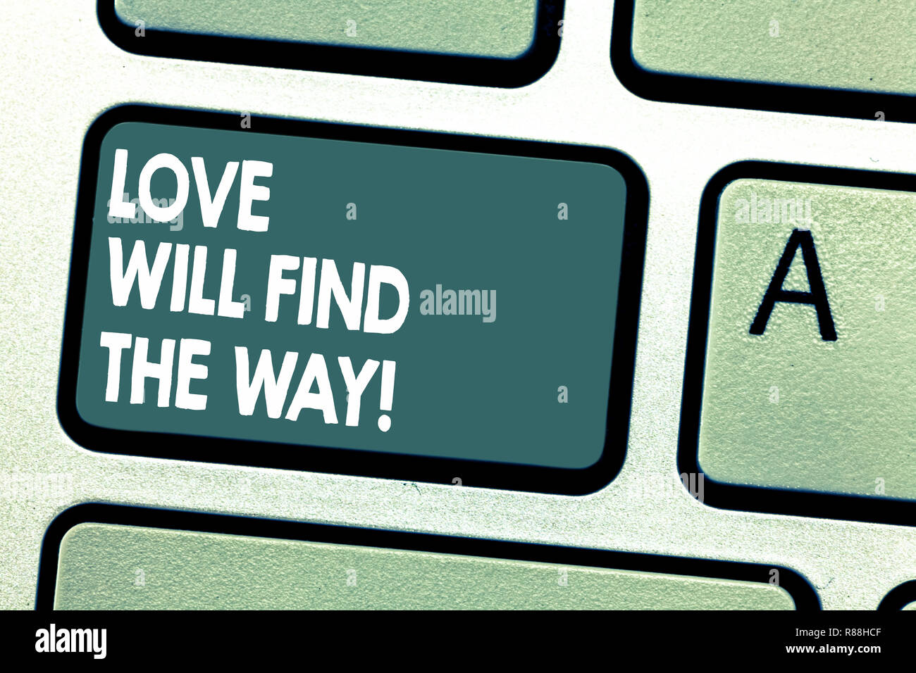 Conceptual hand writing showing Love Will Find The Way. Business photo ...