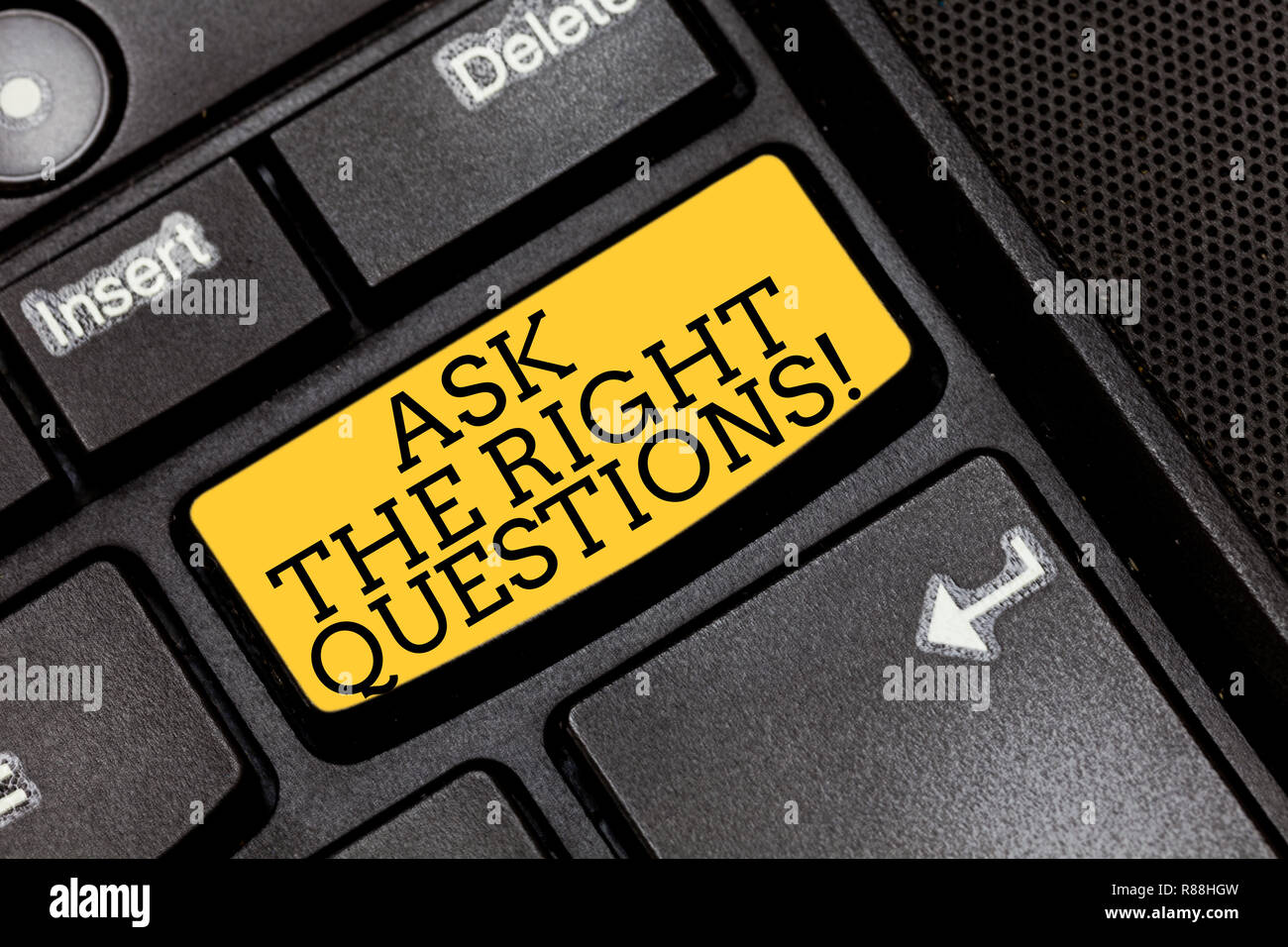 Handwriting text writing Ask The Right Questions. Concept meaning ...