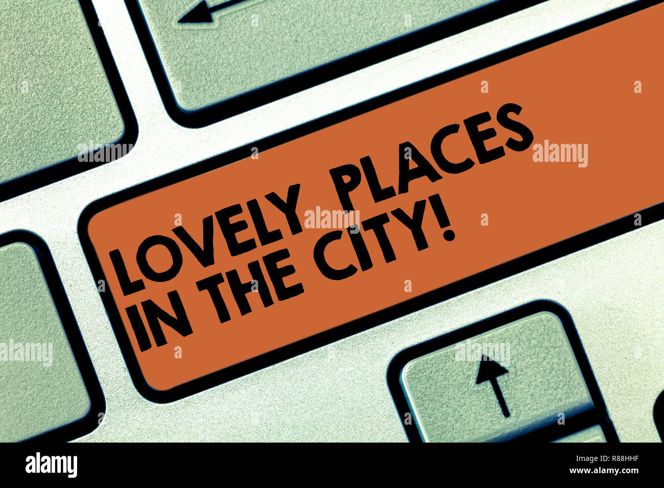 Text sign showing Lovely Places In The City. Conceptual photo Beautiful ...
